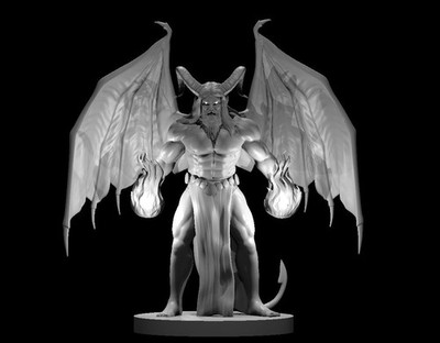 Cambion Male Demon Devil Sorcerer 28mm Scale DND D&D Tabletop Mini | eBay