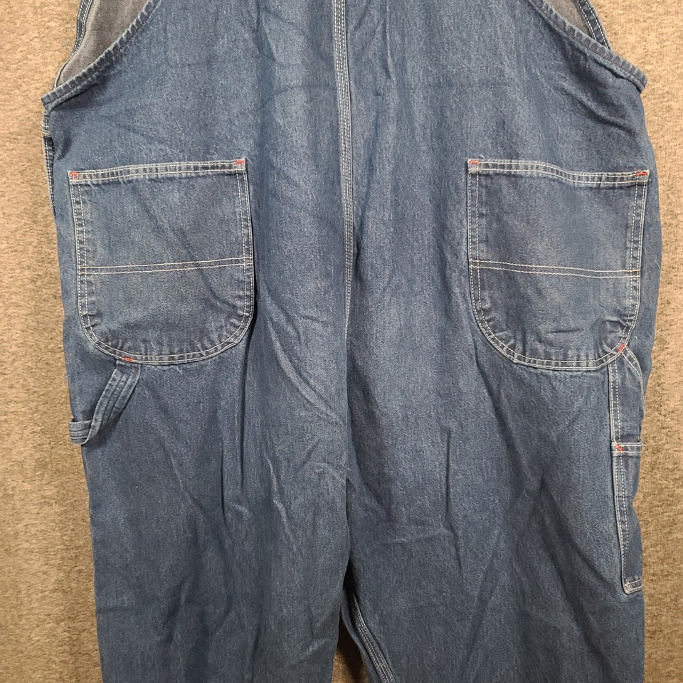 Red Kap Men's Bib Denim Overall size 50x32 Work Uniform Denim Altered ...
