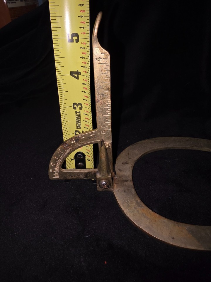 Vintage Farrier Blacksmith Horseshoe Angle Gauge Brass Adjustable Hoof ...