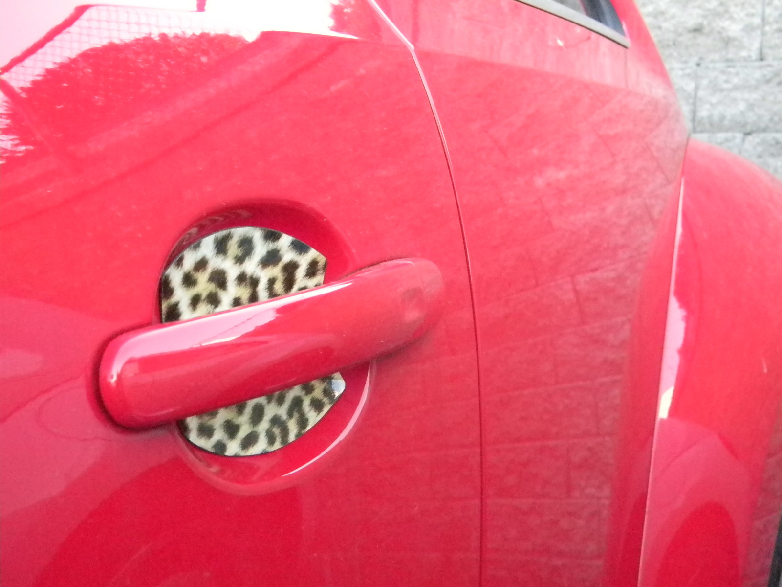 Leopard Skin Print Auto Accessory Door Handle Emblem Scratch Guards 4 ...