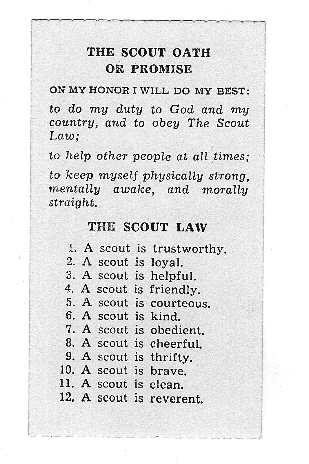 Vintage Religious Boy Scouts with Jesus And The Scout Oath of Promise ...