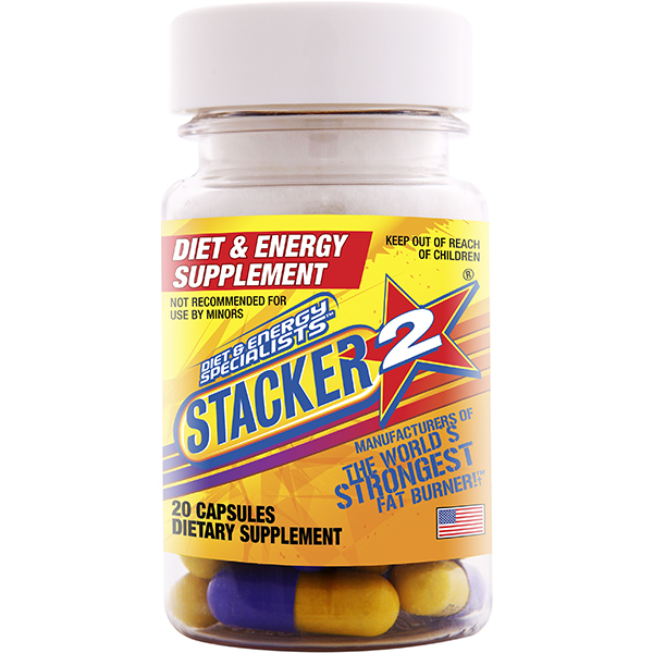 Stacker two Weight Loss+ Energy Herbal 20/Bottle (Lot 12)= 240 Capsules ...