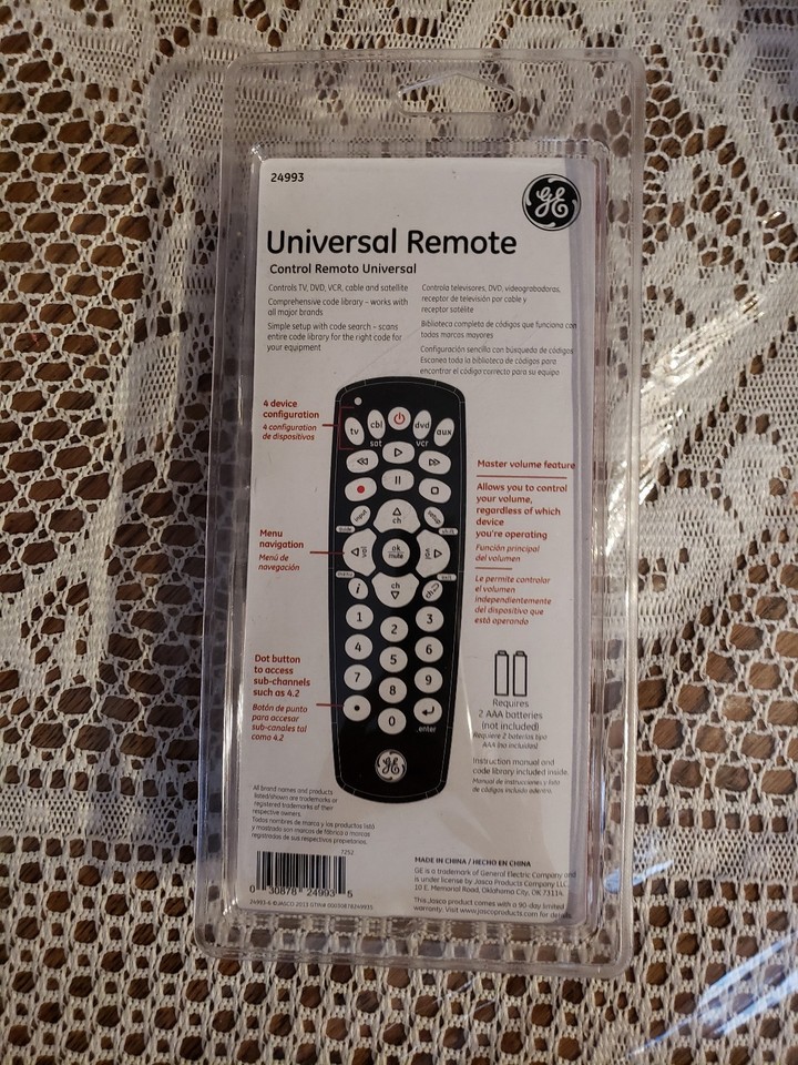 4 Device Remote Control GE 24993 Universal - Nip | eBay