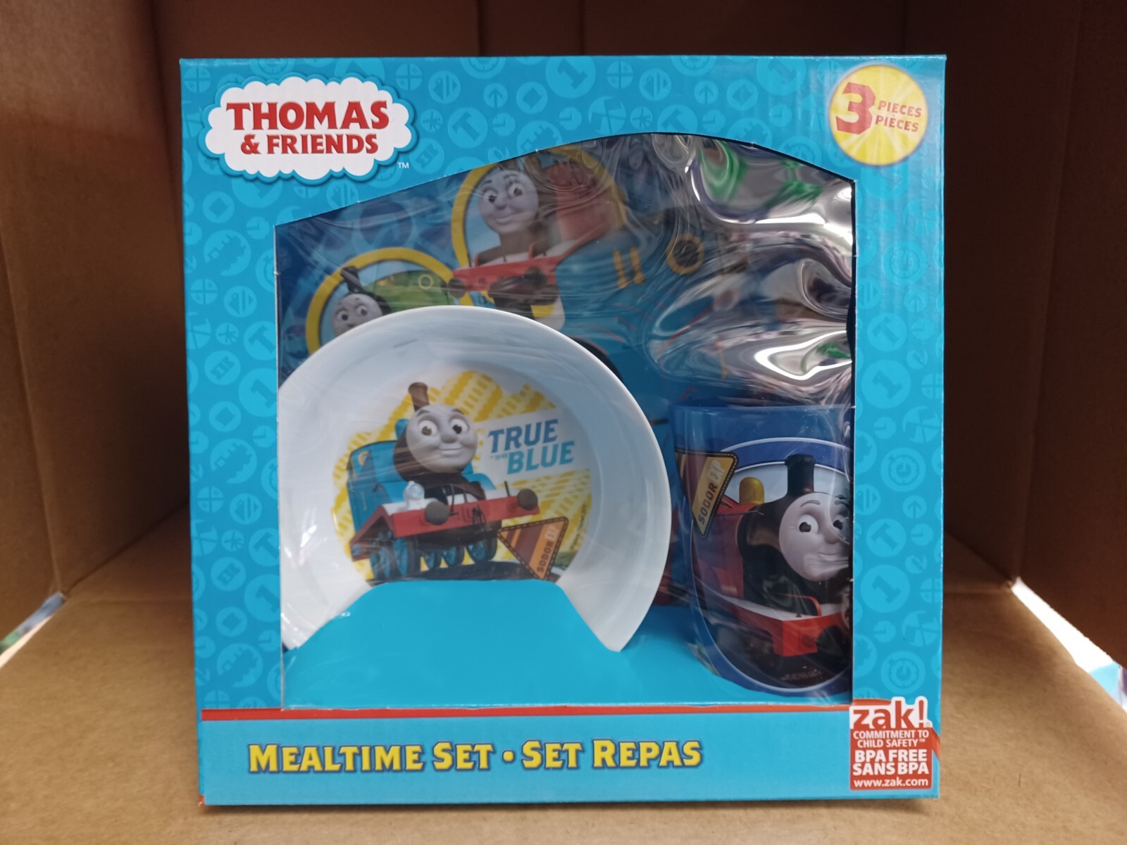 ZAK THOMAS & FRIENDS KIDS 3 PIECES DINNERWARE BOX SET 100% ORIGINAL L ...