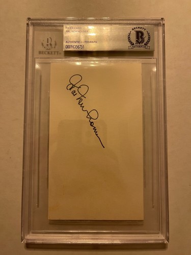 HAL NEWHOUSER AUTHENTIC AUTOGRAPH INDEX CARD BECKETT AUTHENTIC | eBay