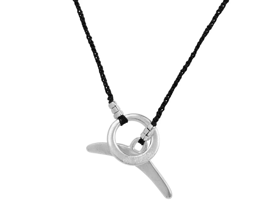 Jill Platner Sterling Silver Gore-tex Cord Necklace 15"/38cm New in Box ...