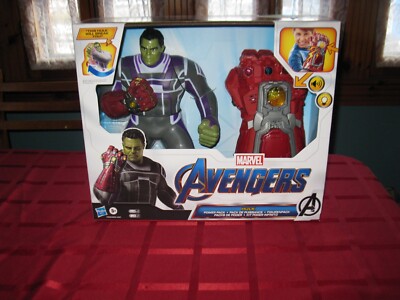 Marvel Avengers HULK Power Pack Talking Figure + Gauntlet Lights and ...