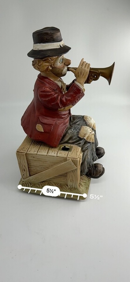 Vtg Waco Melody In Motion Willie The Trumpeter Hobo Clown Music Box ...