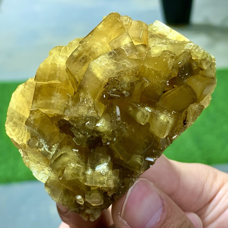 250G Shiny Golden Cuboid Barite Crystal Based on the Purple Spherical ...