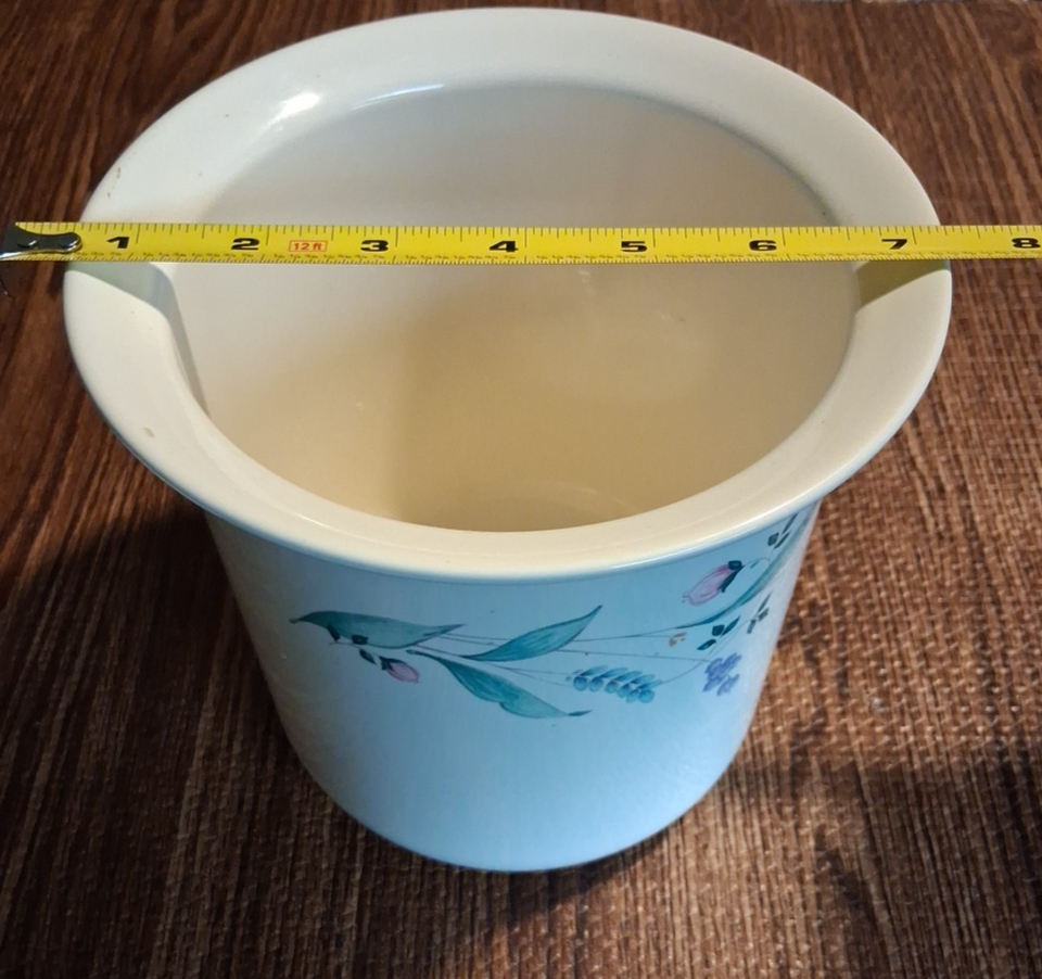 Pfaltzgraff April Medium Canister & Lid 8 3/4" Tall Pink Lavender Teal ...