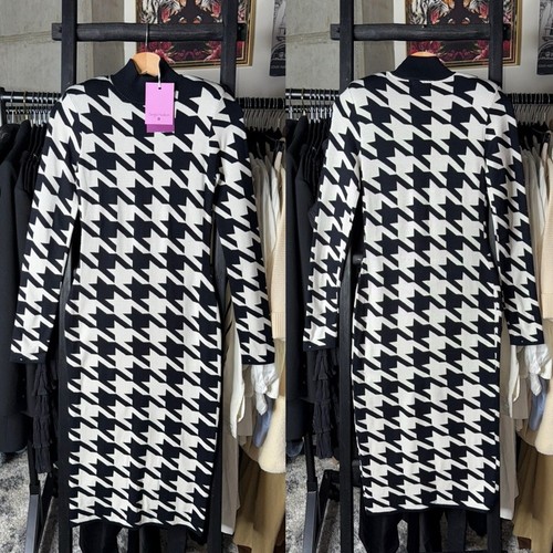 Sergio Hudson x Target XXS Black Houndstooth Strong Shoulder Sweater ...