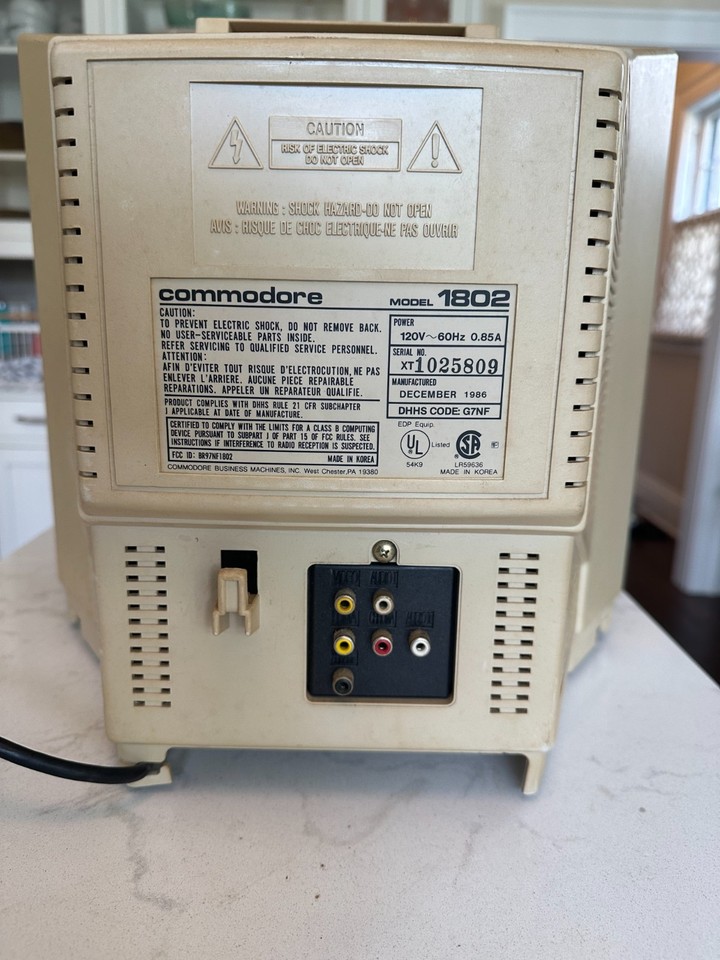 Commodore 1802 Color Composite Vintage Monitor Parts Repair Damaged ...