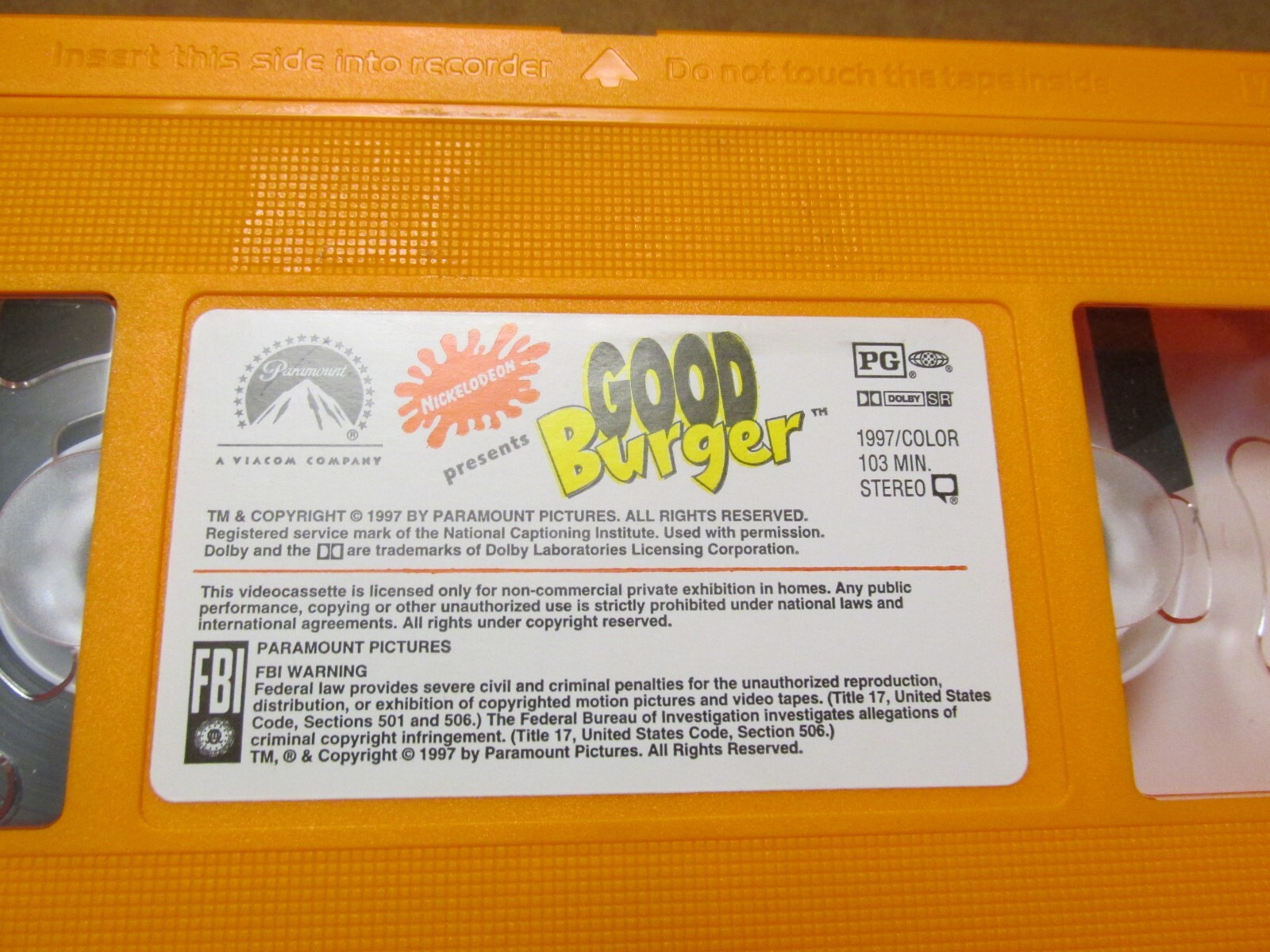 Good Burger VHS Kenan & Kel Nickelodeon 1997 | eBay