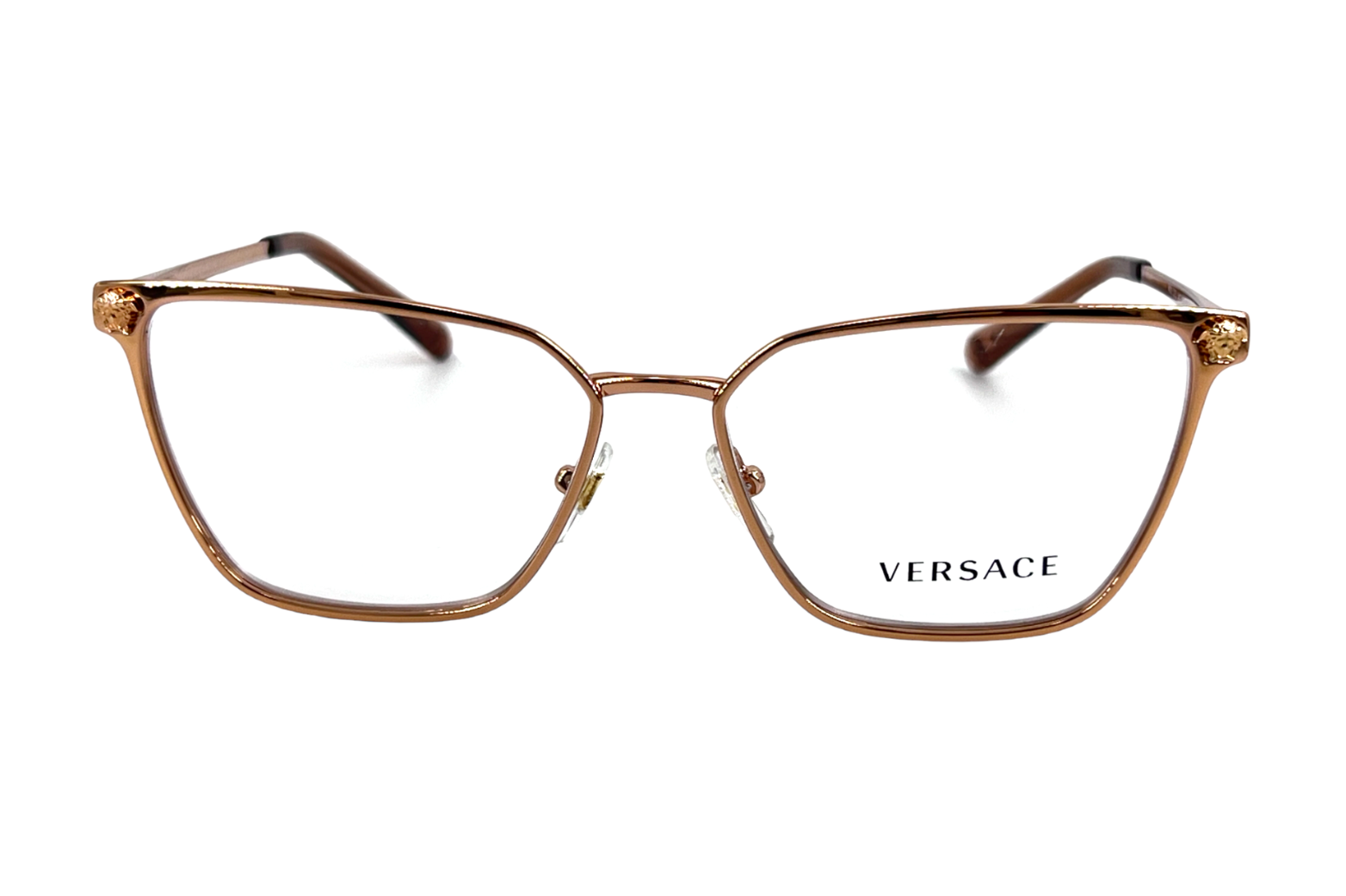 New VERSACE Eyeglasses Mod. 1275 1412 54-15 140 Shiny Rose Gold CatEye ...