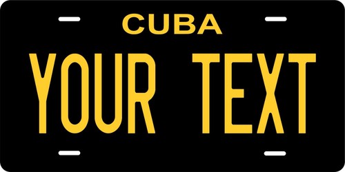 Cuba Black Yellow Personalized License plates Auto Bike Motorcycle | eBay