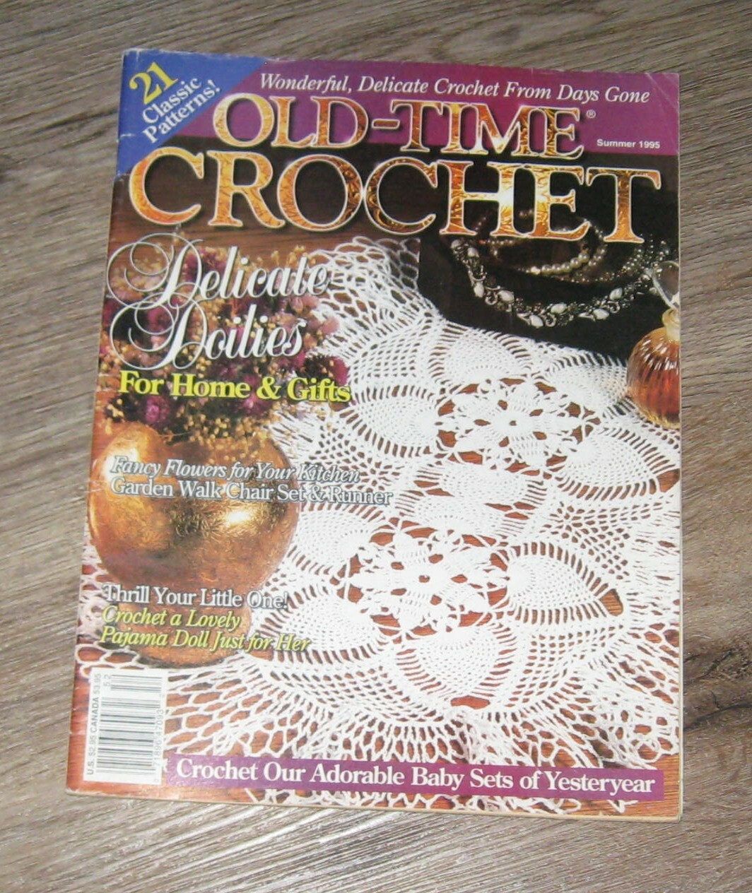 Old Time Crochet magazine Summer 1995 Spiderweb Delicate Doilies FROGS ...
