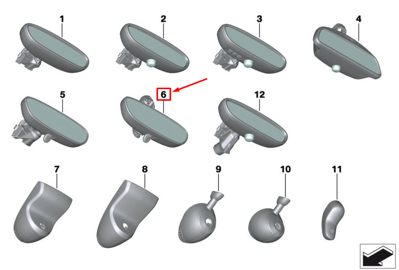 MINI COOPER F55 Innenspiegel 51169285370 9285370 NEU ORIGINAL | eBay.de