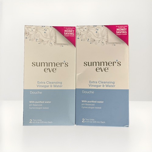 2 X SUMMERS EVE DOUCHE TWIN XCLEANS 2X4.5OZ acetic acid VAGINAL ...