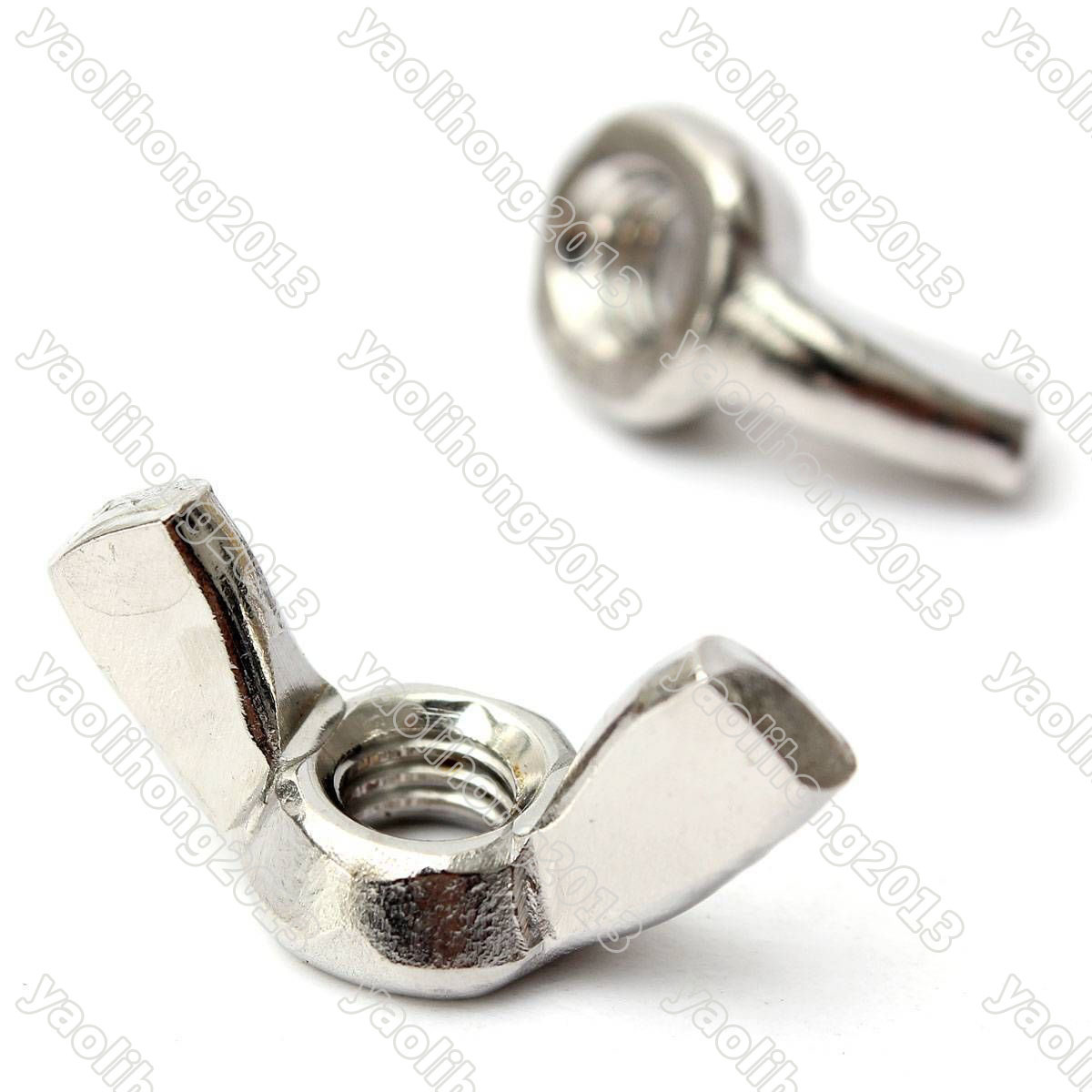 20pcs Stainles Steel M3/4/5/6/8 Metric Butterfly Wing Nut Thread Fit ...