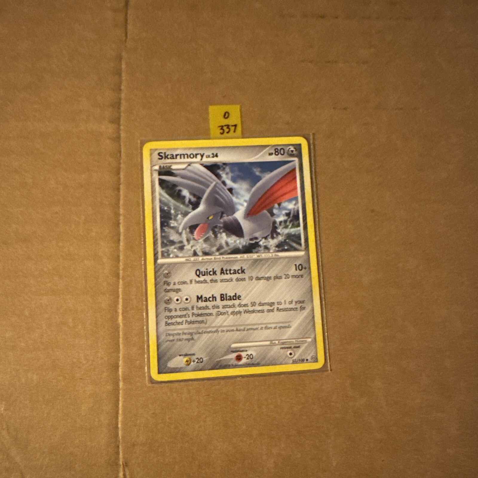 Pokemon Card Skarmory LV.34 Stormfront 51/100 EXC/NM Non-Holo Uncommon ...