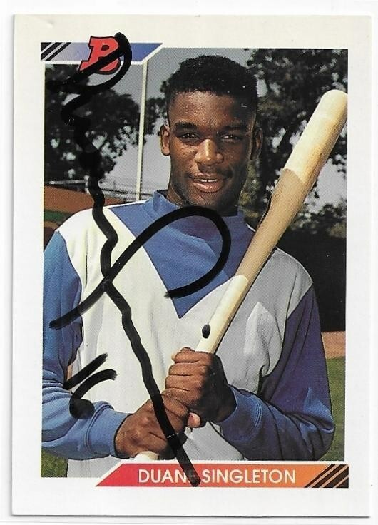 DUANE SINGLETON Autographed Signed 1992 Bowman card #679 Milwaukee ...