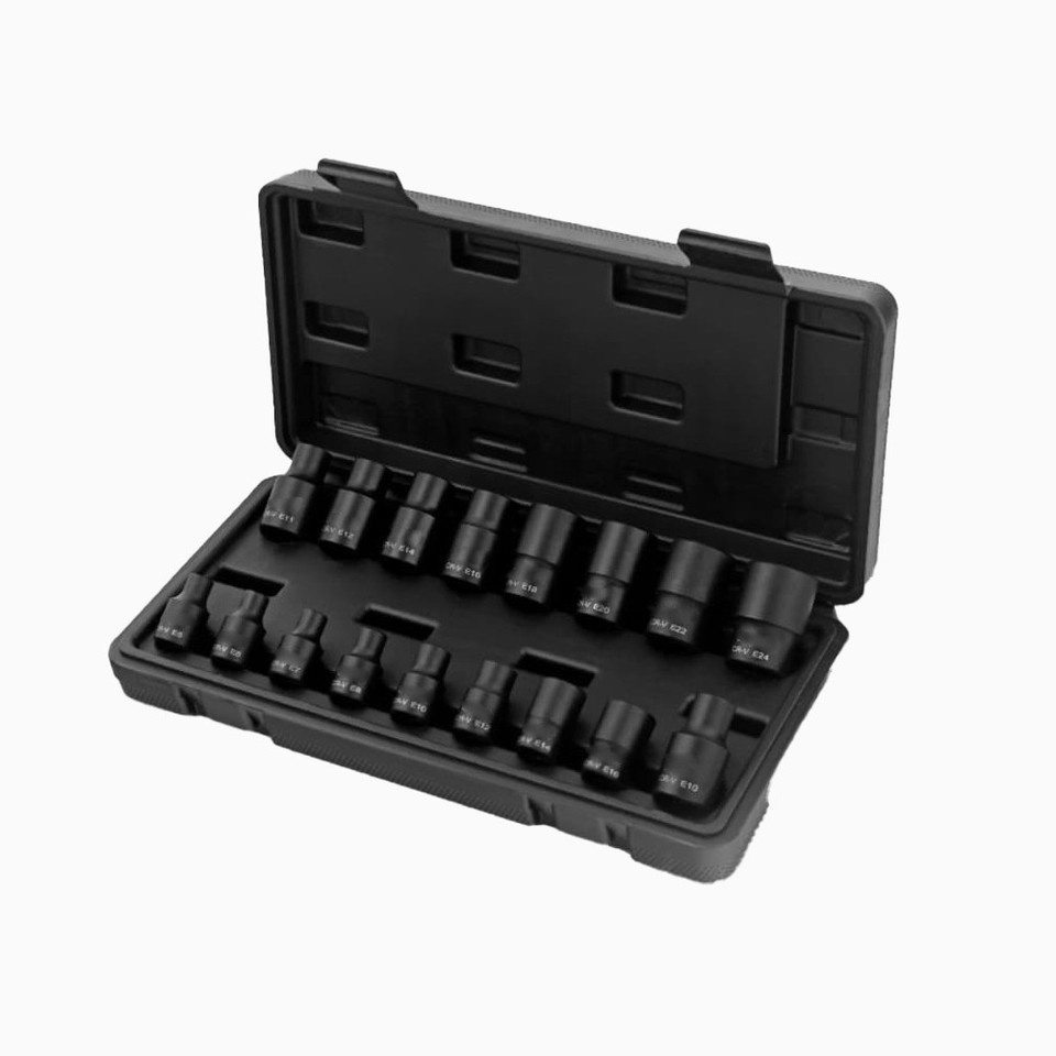 Garage Repairs E-Type Socket Set Precision Serrated Color-coded Sockets ...