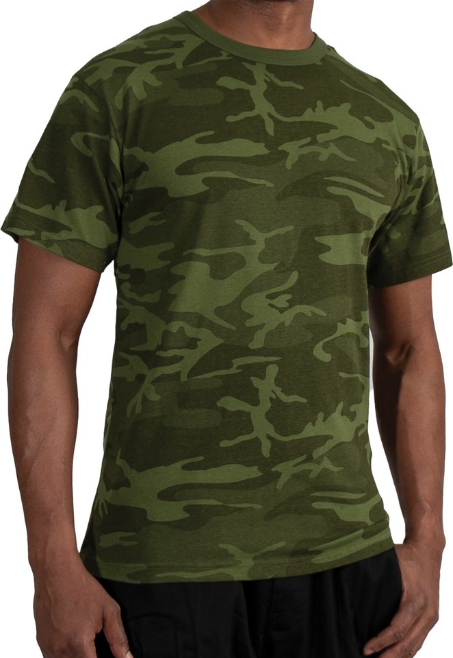Camo T-Shirt Tactical Tee Short Sleeve Military Army Camouflage Uniform ...