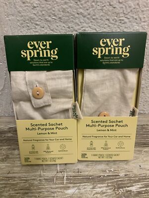🍋 Ever spring Scented Sachet Multi-Purpose Pouch Lemon & Mint 🆕 2 Lot 👈 ...