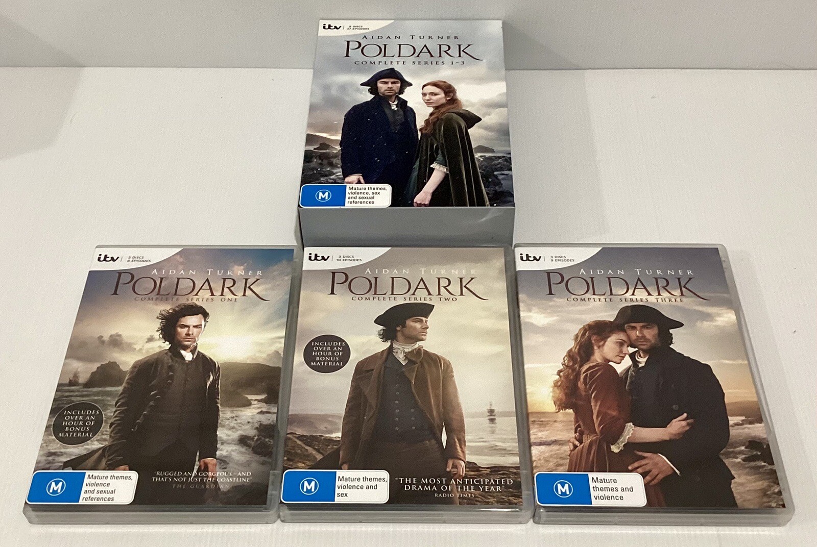 Poldark Complete Series 1-3 Boxset DVD 9 Disc Set Region 4 Free Post ...