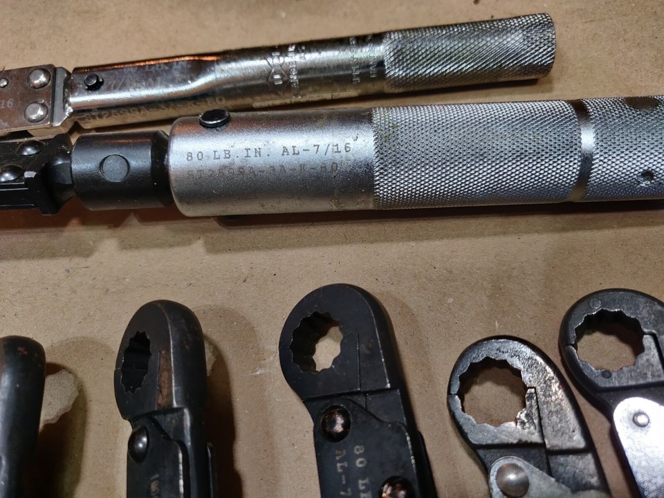 Lot Of 14, Ratcheting Flare Nut Torque Wrenches, Utica Tools, 100# | eBay