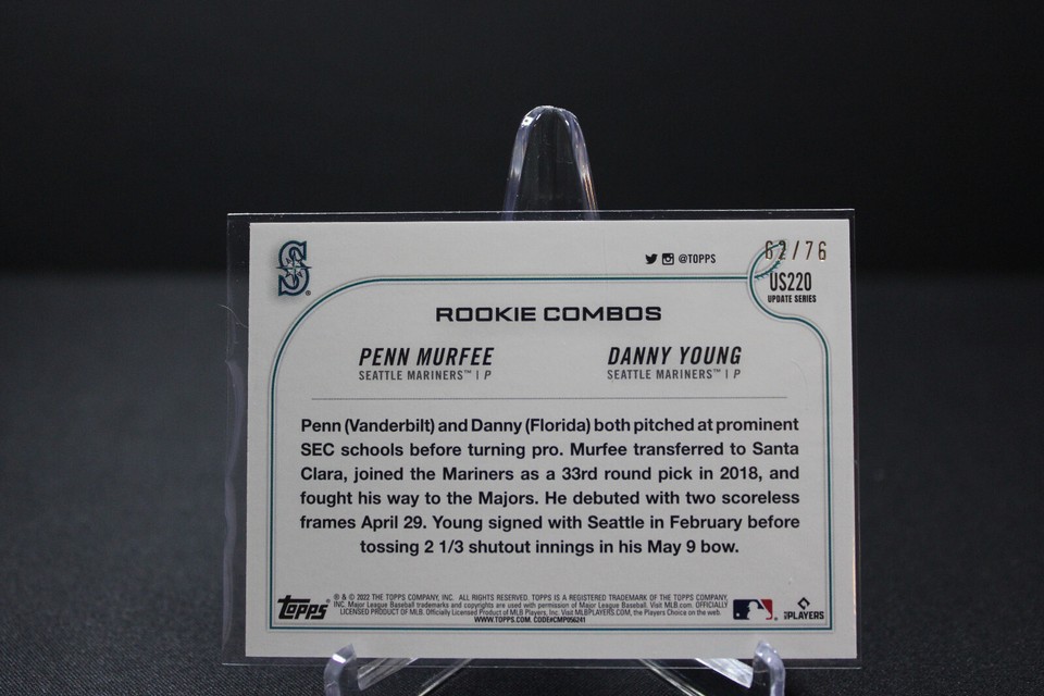 2022 Topps Update PENN MURFEE DANNY YOUNG RC INDEPENDENCE DAY /76 ...