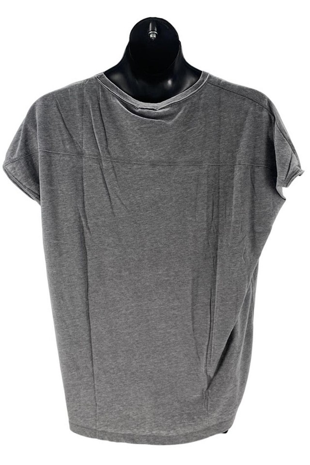 Barefoot Dreams Malibu Collection Burnout Raw Edge Tee Carbon | eBay