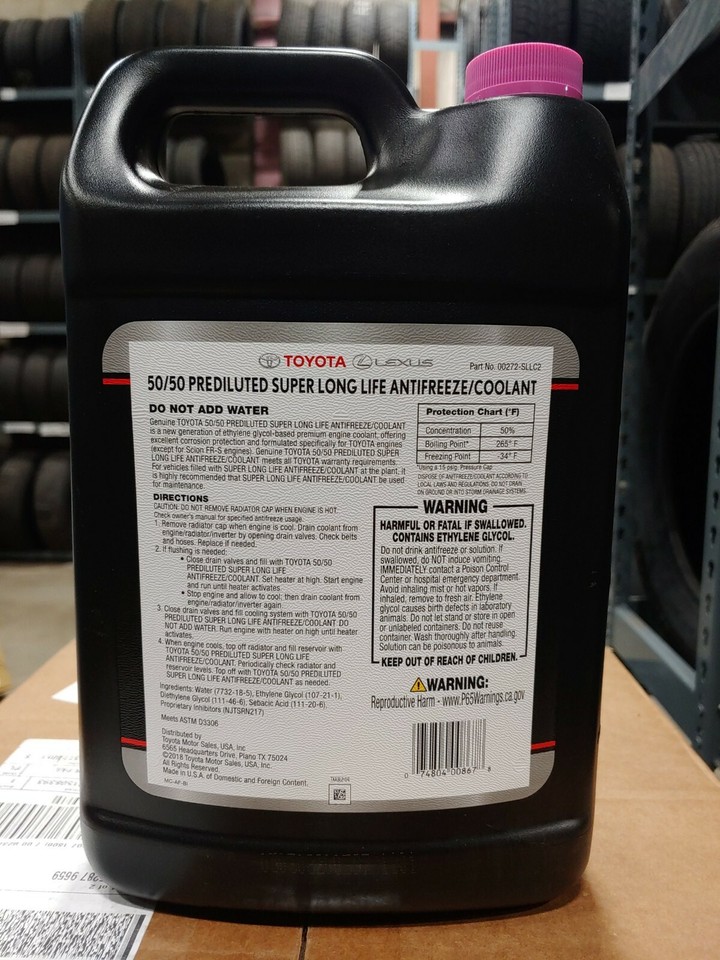 Toyota Coolant Pink Lexus Scion Super Long Life Antifreeze Gallon 00272 ...