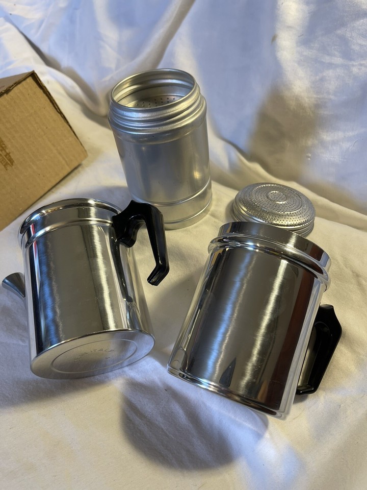 Vintage NOS Neapolitan Coffee Cuccuma Flip Pot old stock unused #6 | eBay