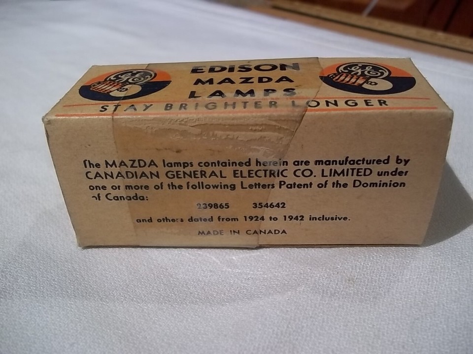 MARX ORIGINAL STYLE CLEAR FLAT TOP 10V LIGHT BULB FE 4 1/2 1.1 WATT BOX ...