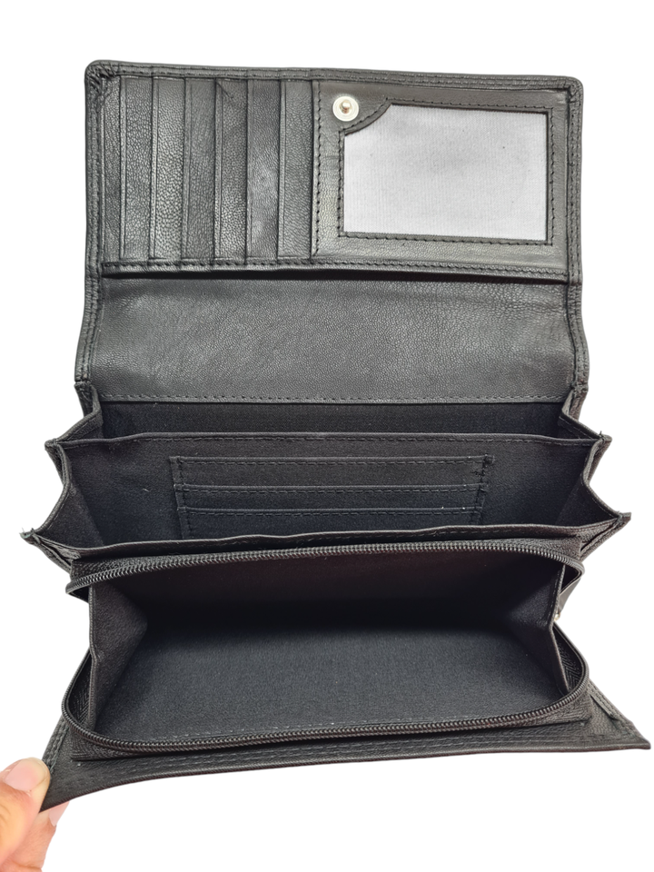 Womens Large RFID Protected High Quality Real Leather Purse Credit Card ...