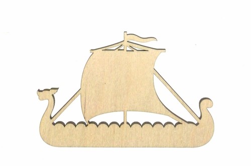 Viking Ship Unfinished Wood Shape Cut Out V11148 Crafts Lindahl ...