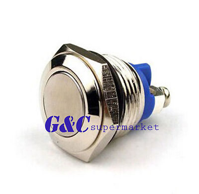 Hot 16mm Start Horn Button Momentary Stainless Steel Metal Push Button ...