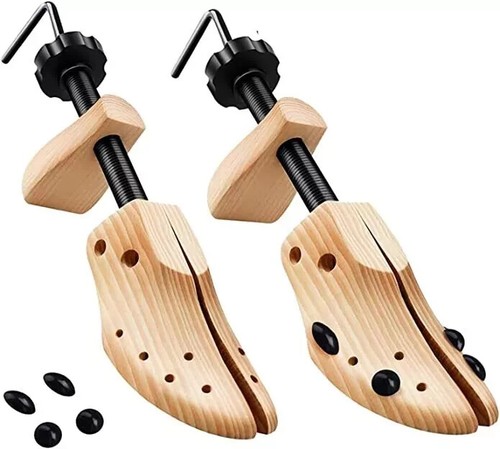 Pair 2-way Wooden Adjustable Shoe Stretcher Expander for Men Women Size ...