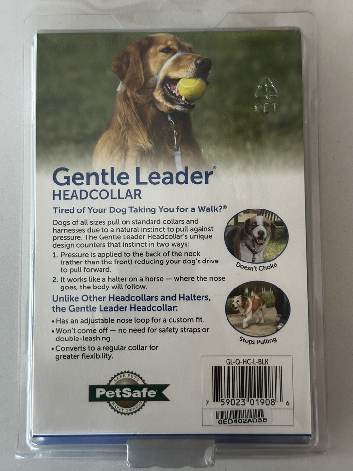 Pet Safe GENTLE LEADER ~ Head-collar ~ Large dog breeds ~ 60-130lbs ...