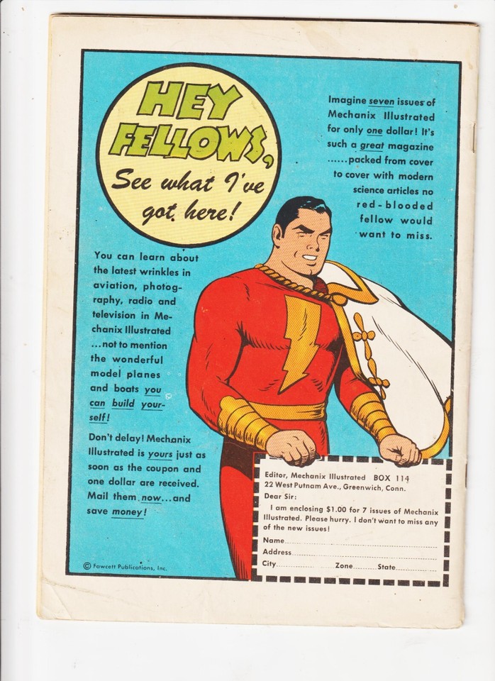 HOPPY CAPTAIN MARVEL BUNNY #4 Fawcett's Funny Animal Comic 1946 | eBay