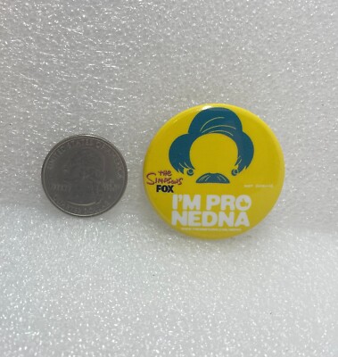 The Simpsons I'm No Nedna Button Pin | eBay