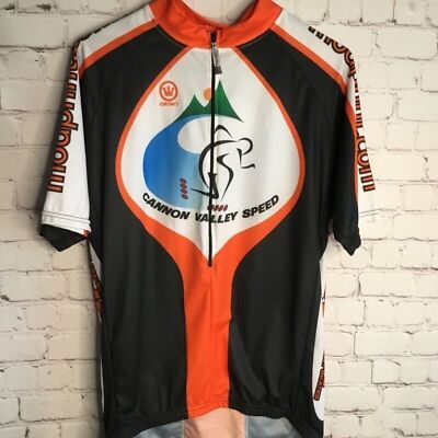 Canari Men’s Black/White Short Sleeve Half Zip Cycling Jersey Size XL ...