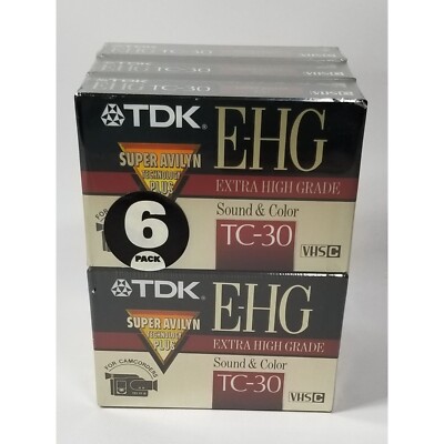 TDK T-30 VHS Camcorder Tape Extra High Grade Package 6 NOS | eBay