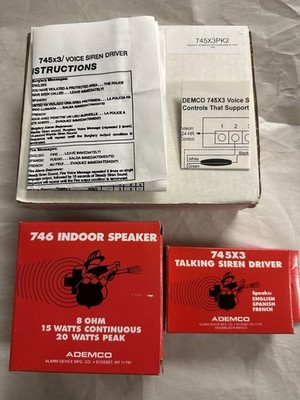 NEW Ademco 745X3PK2 Talking Siren Driver and Indoor Speaker | eBay