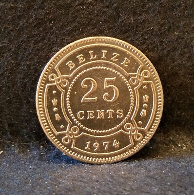 1974 Belize (British Honduras) 25 cents, mintage: 100,000, CH UNC, KM ...