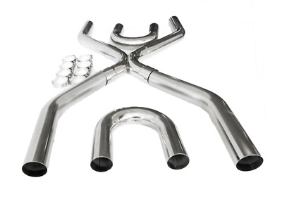 Universal 3" Exhaust System Builder X-Pipe Tubing Kit T304 SS LS Engine ...