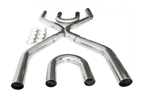 Universal 3" Exhaust System Builder X-Pipe Tubing Kit T304 SS LS Engine ...