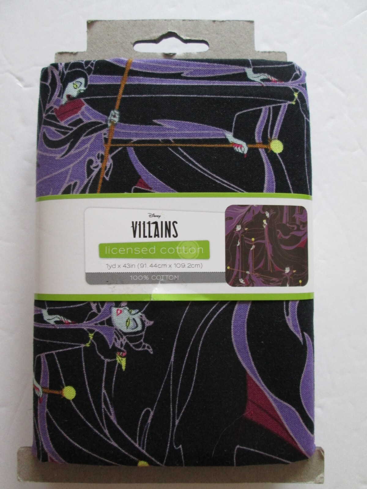 Precut Disney Villains Licensed 1 Yard Fabric 100 Cotton Evil ...