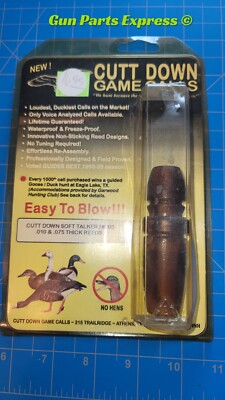 Cutt Down Game Call Soft Talker #203 .010 & .075 Thick Reeds Vintage ...